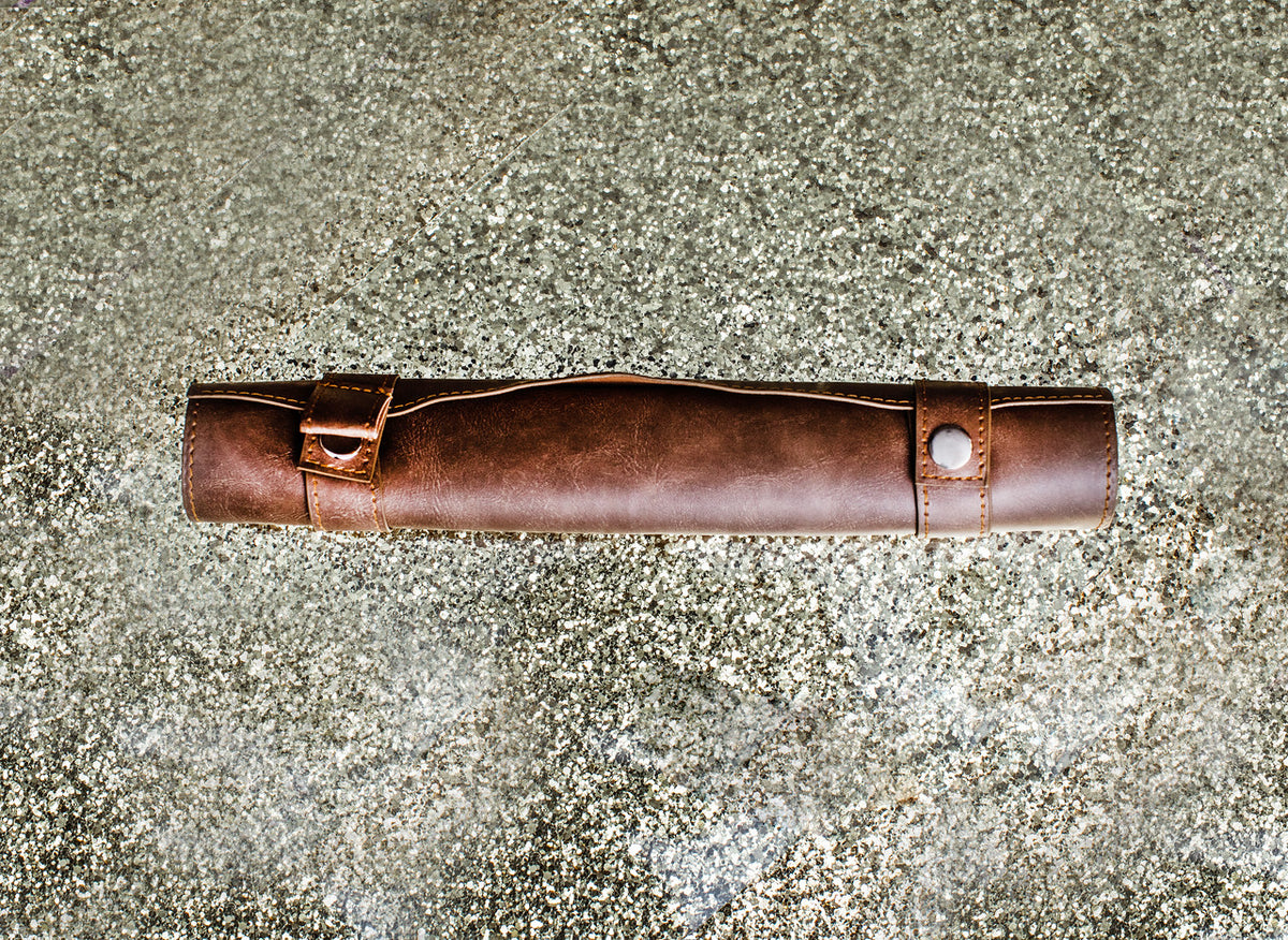 Leather Dice scroll case and mat – The Arcanist's Armory
